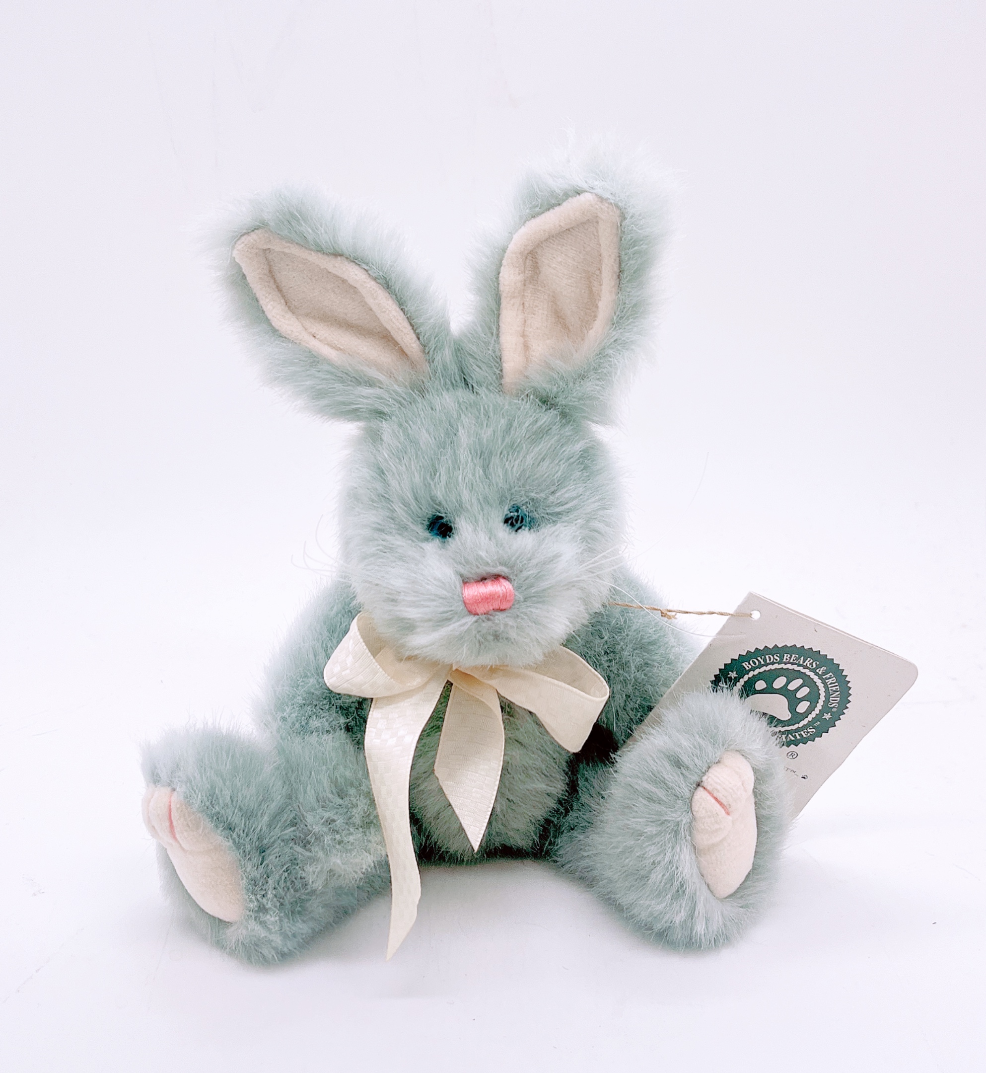 Mint-blue bunny boyds plush