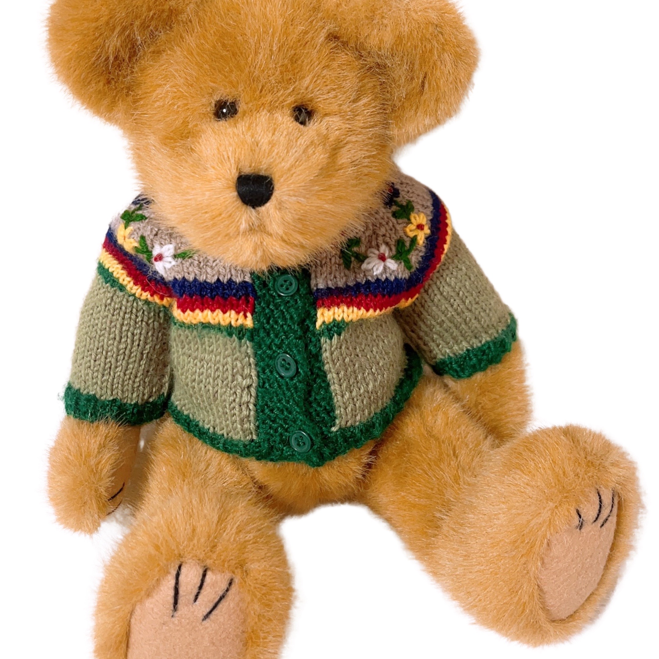 Floral grandma knit boyds teddy