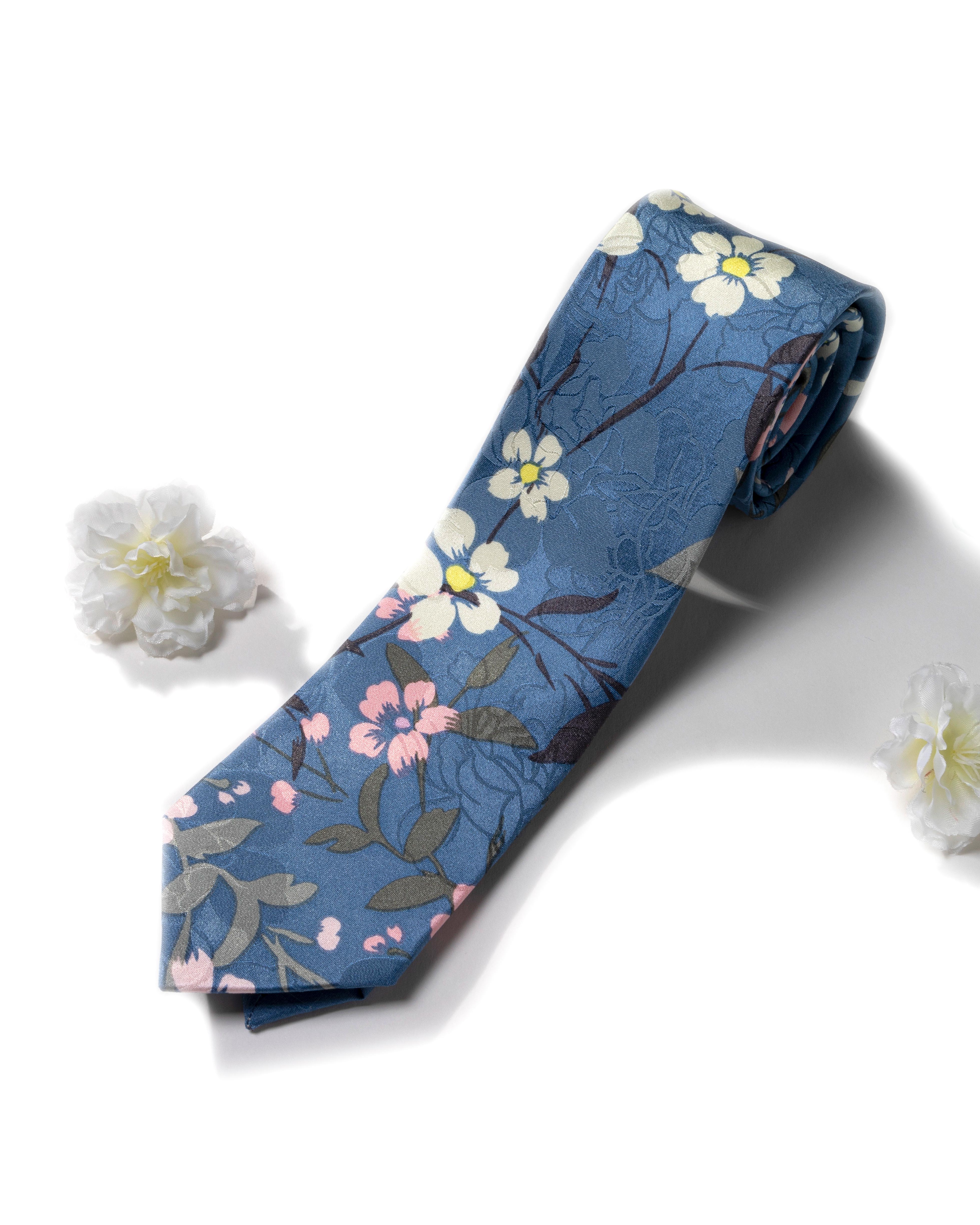FLEUR PALE BLUE SILK