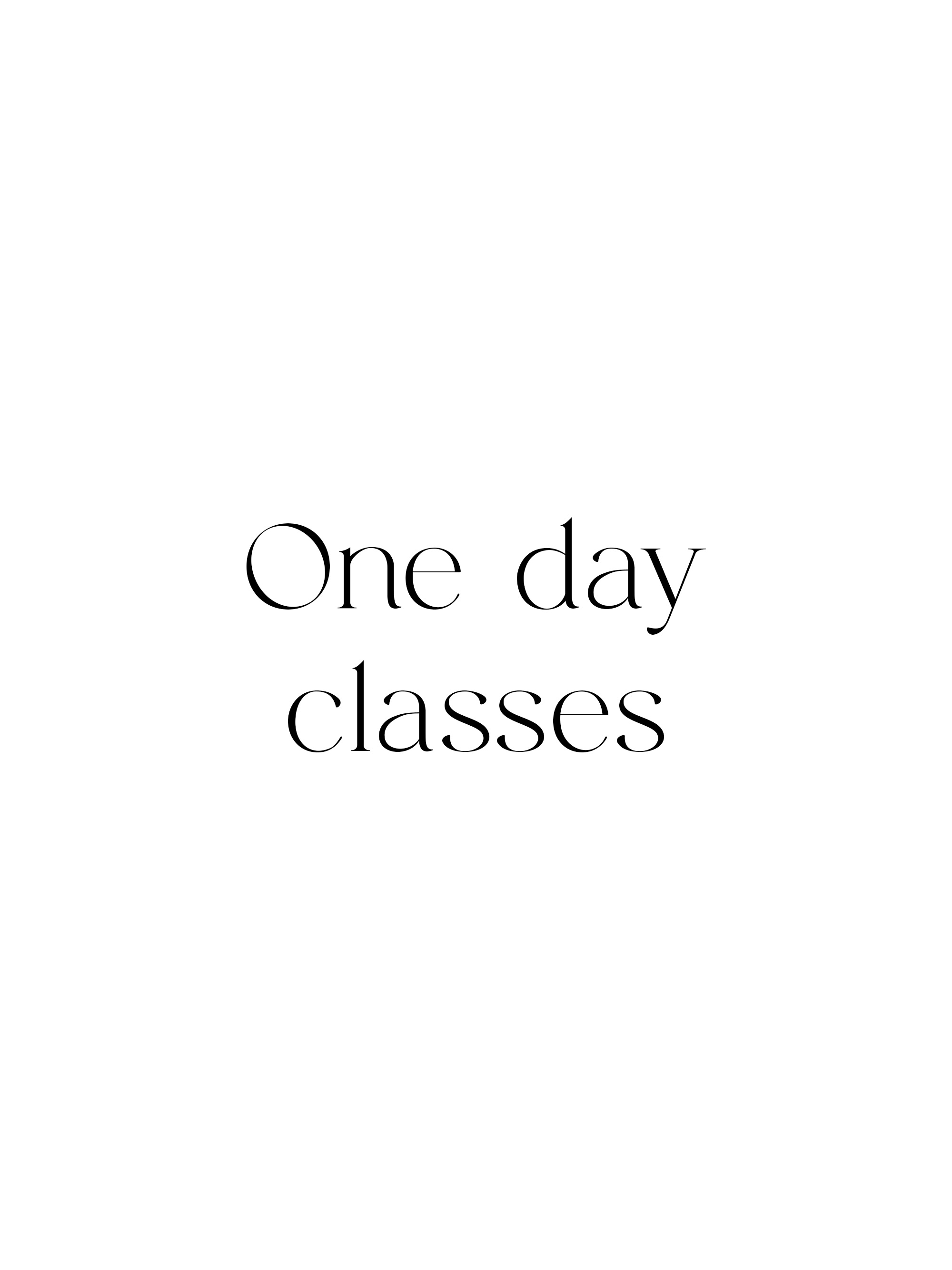 One day class