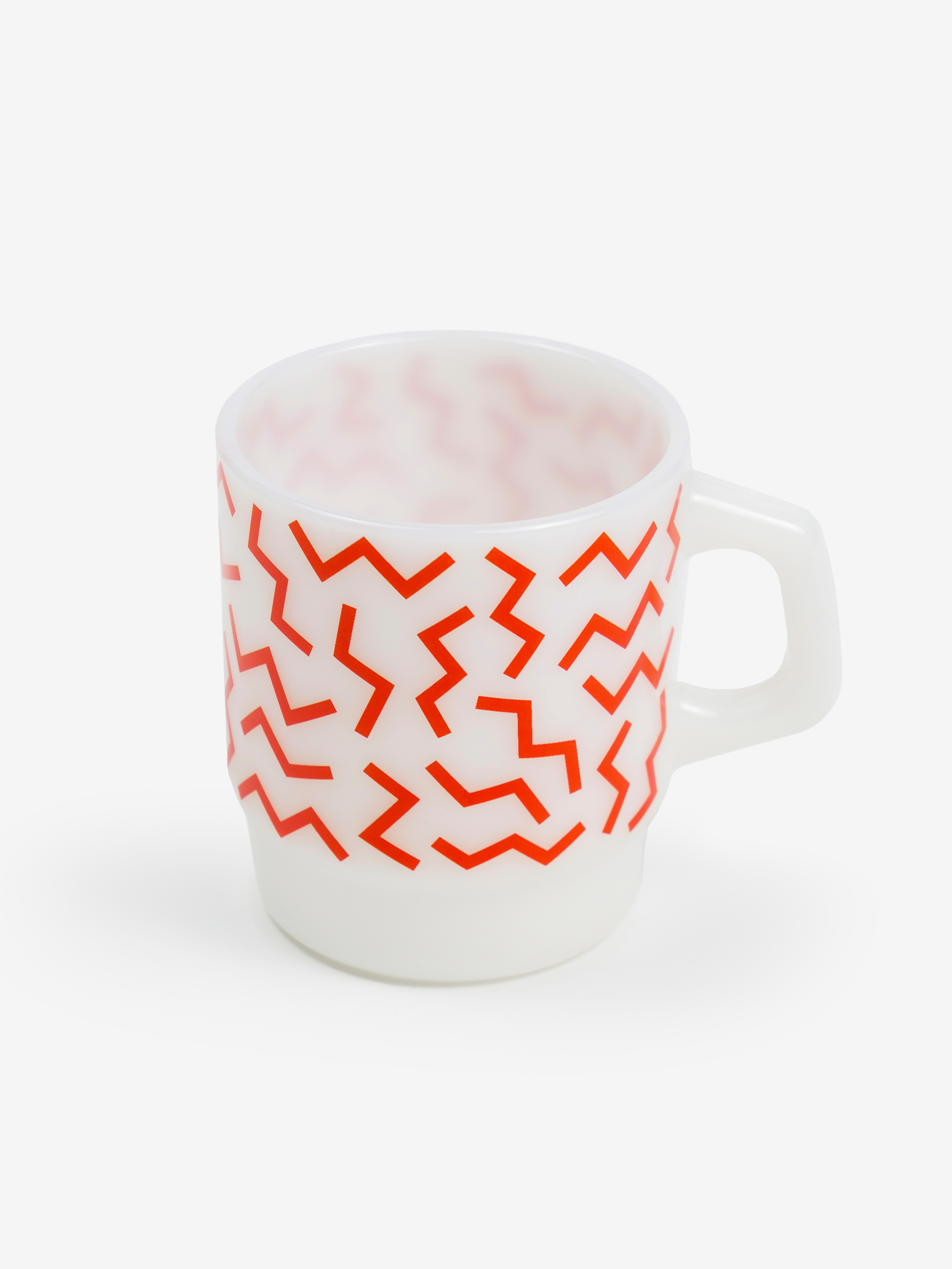 Memphis Milk Glass Mug - Red