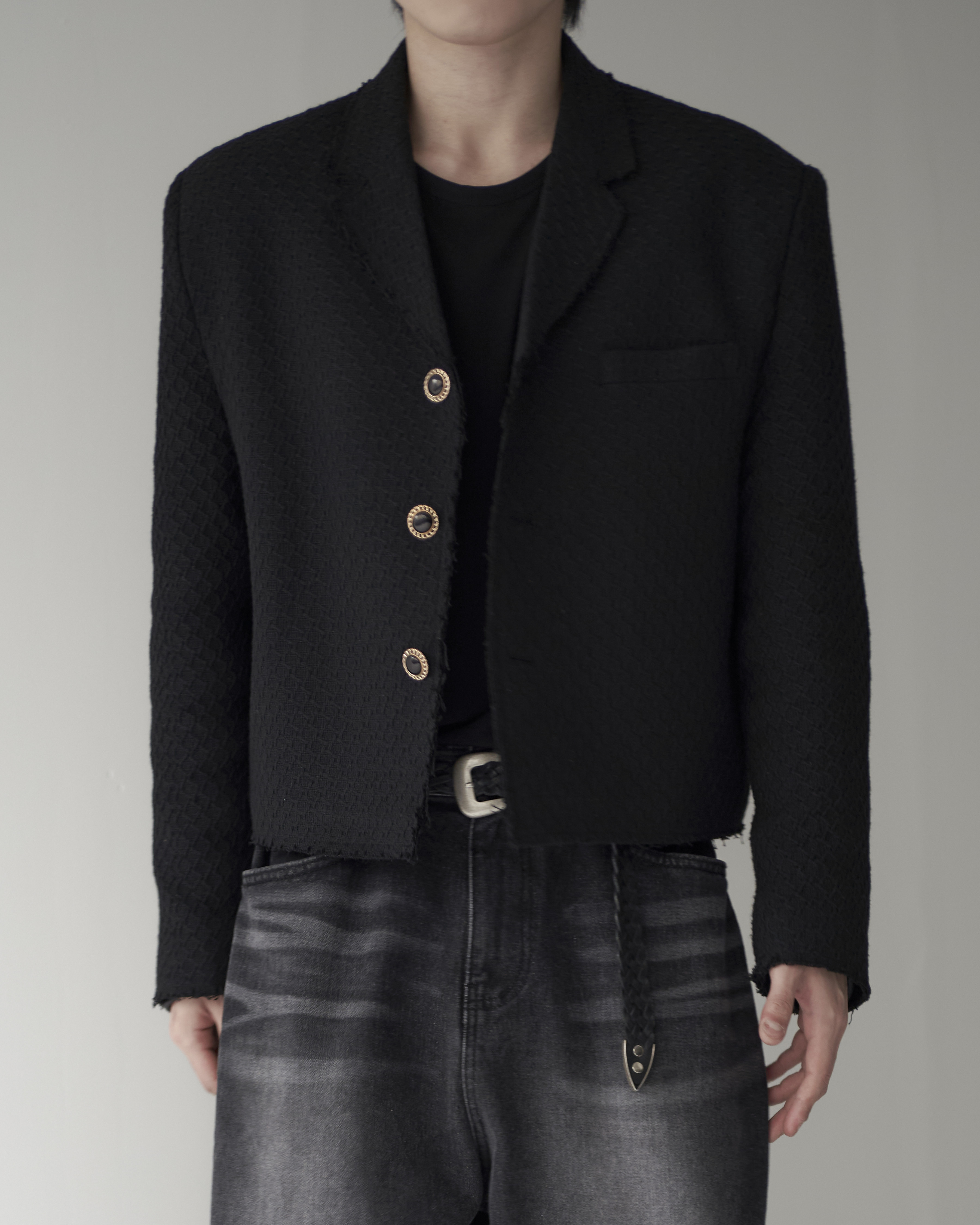 Crop Tweed-link Jacket