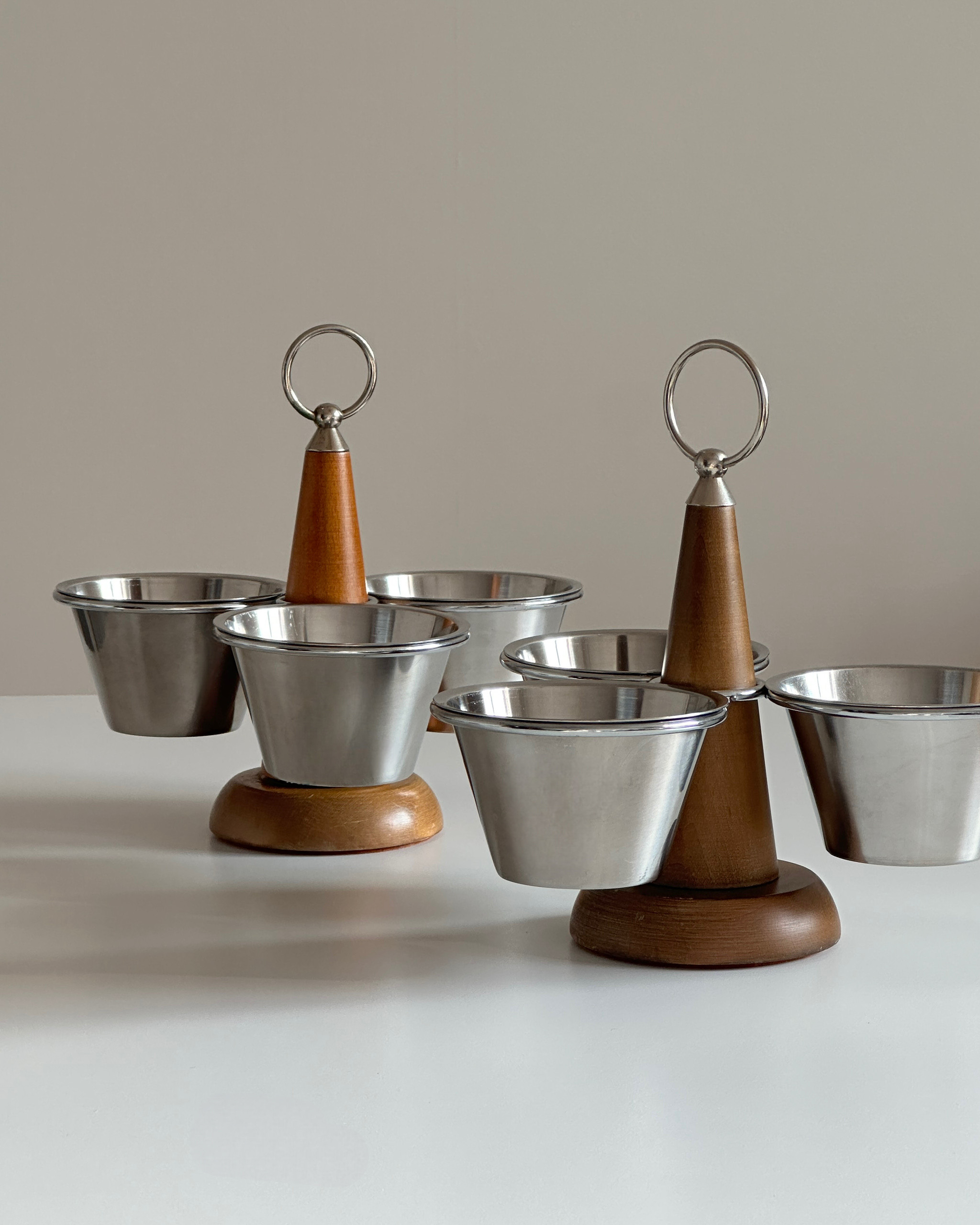 70s STAKO 3 Serving Bowls with Holder