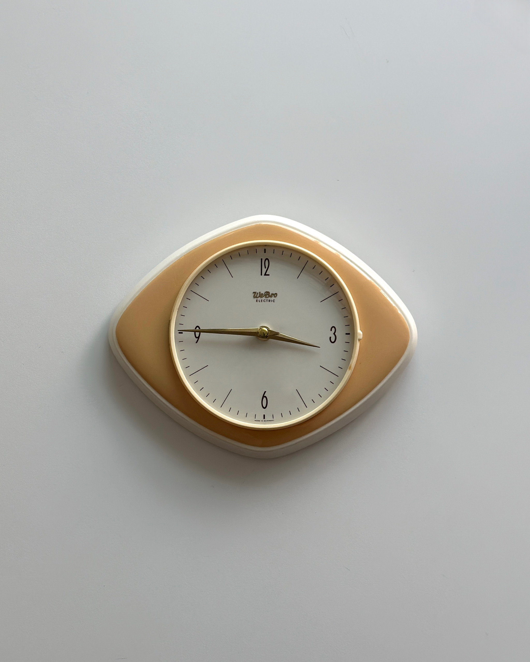 70s WEBRO Rhombus Ceramic Wall Clock