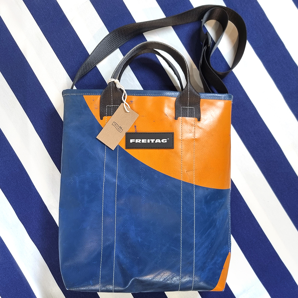 FREITAG F202 LELAND 프라이탁 리랜드 - 네이비 & 오렌지 배색 (숄더 토트백)