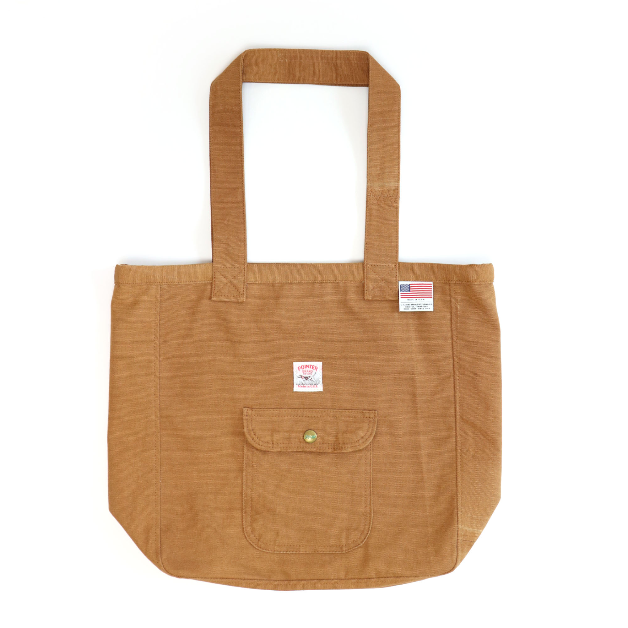 'POINTER' vintage short tote bag _ brown