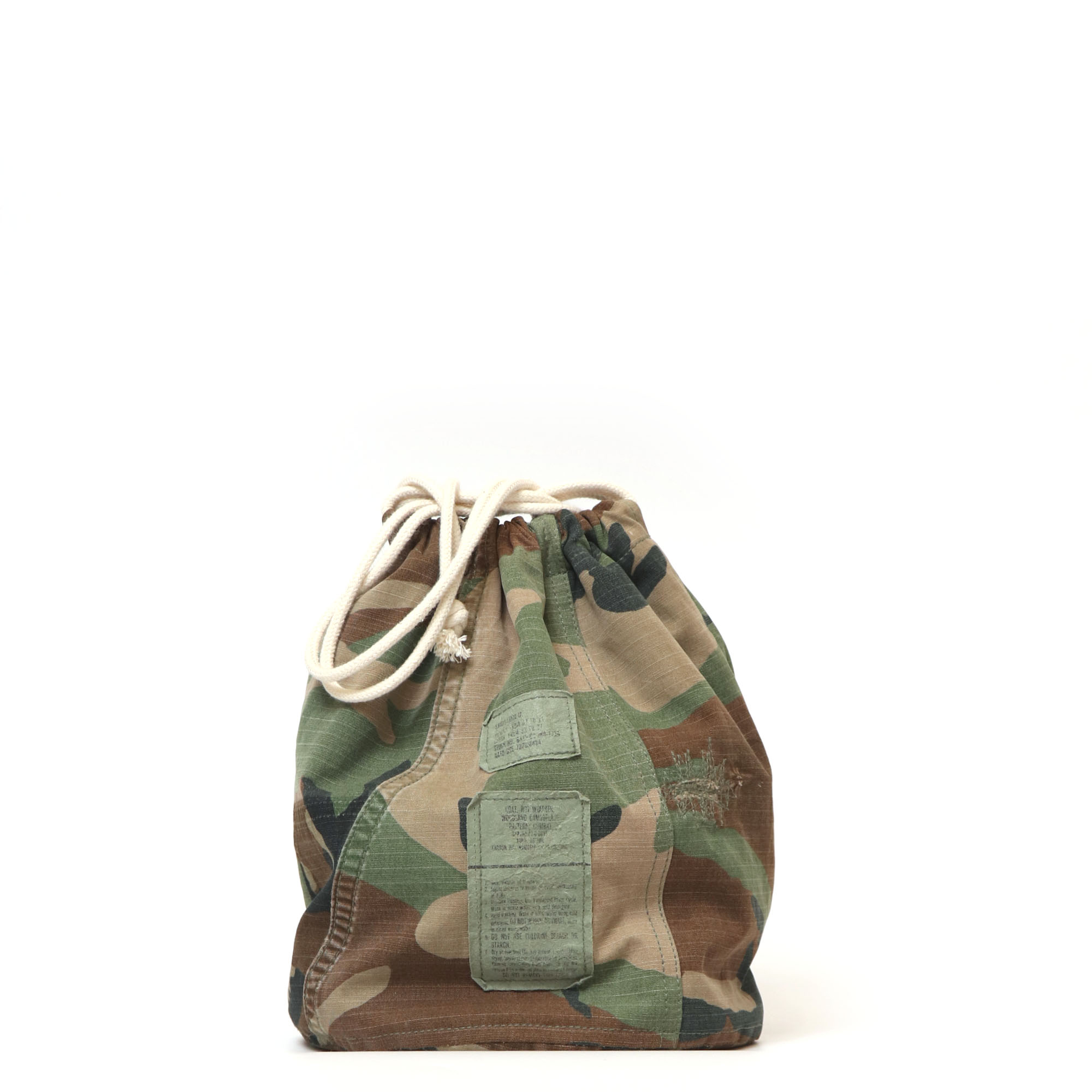 US BDU string bucket pouch _ woodland