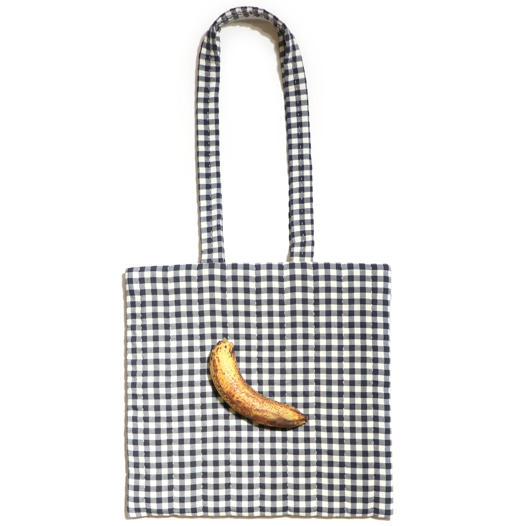 Quilted shoulder bag _ checker pattern