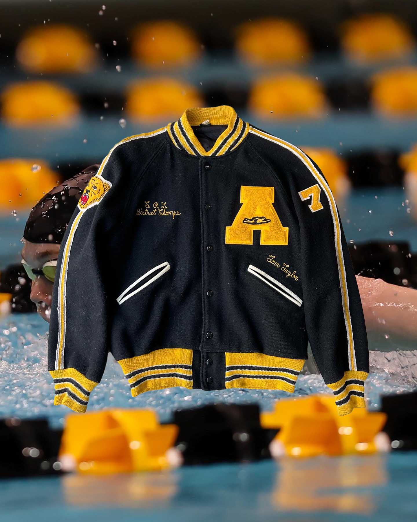 1960-70s BUTWIN Wool Award Jacket (Black/Yellow)