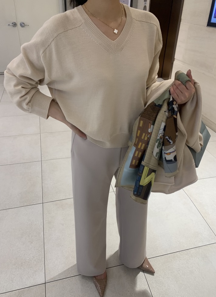 spring v knit (3color)