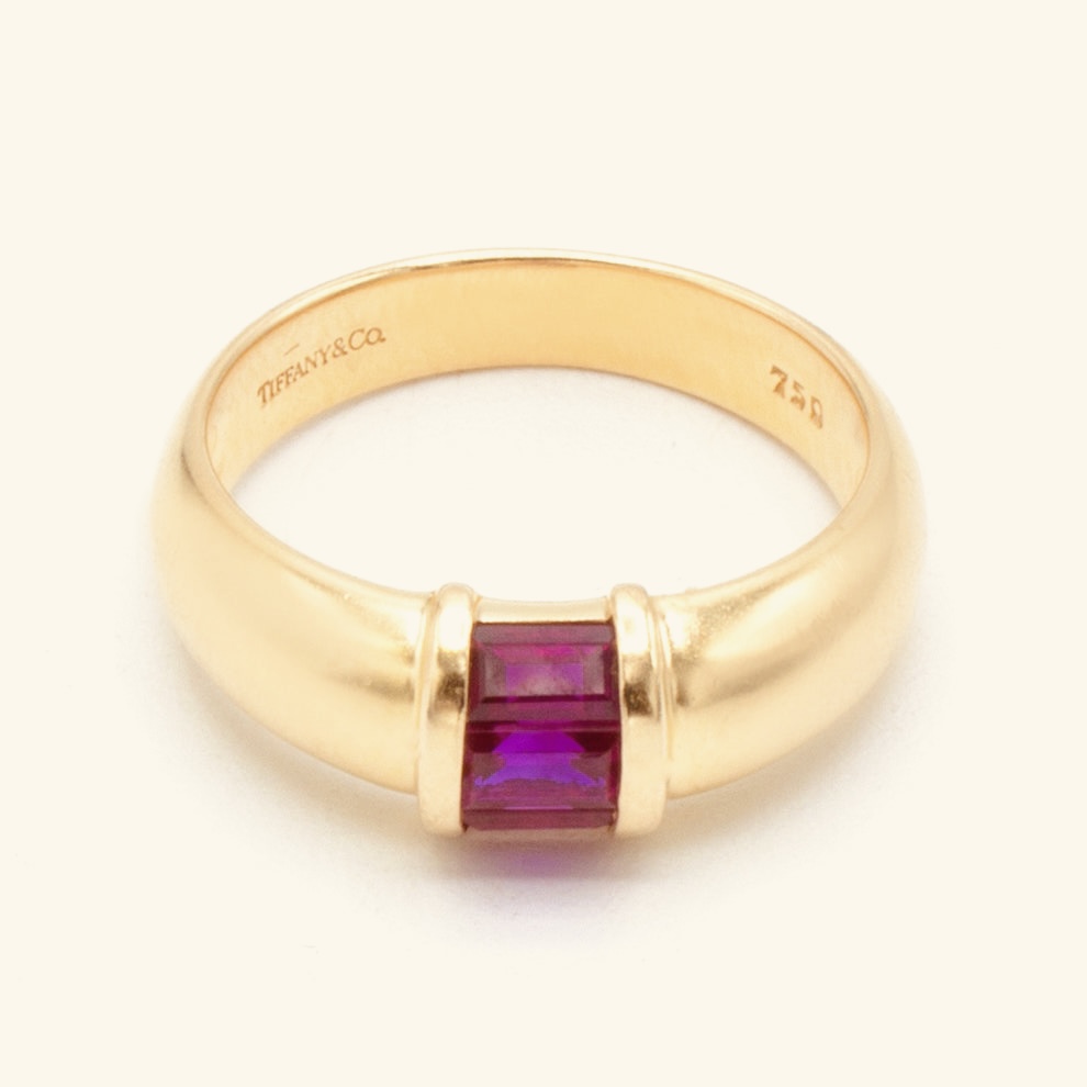 Tiffany Ruby baguette cut ring