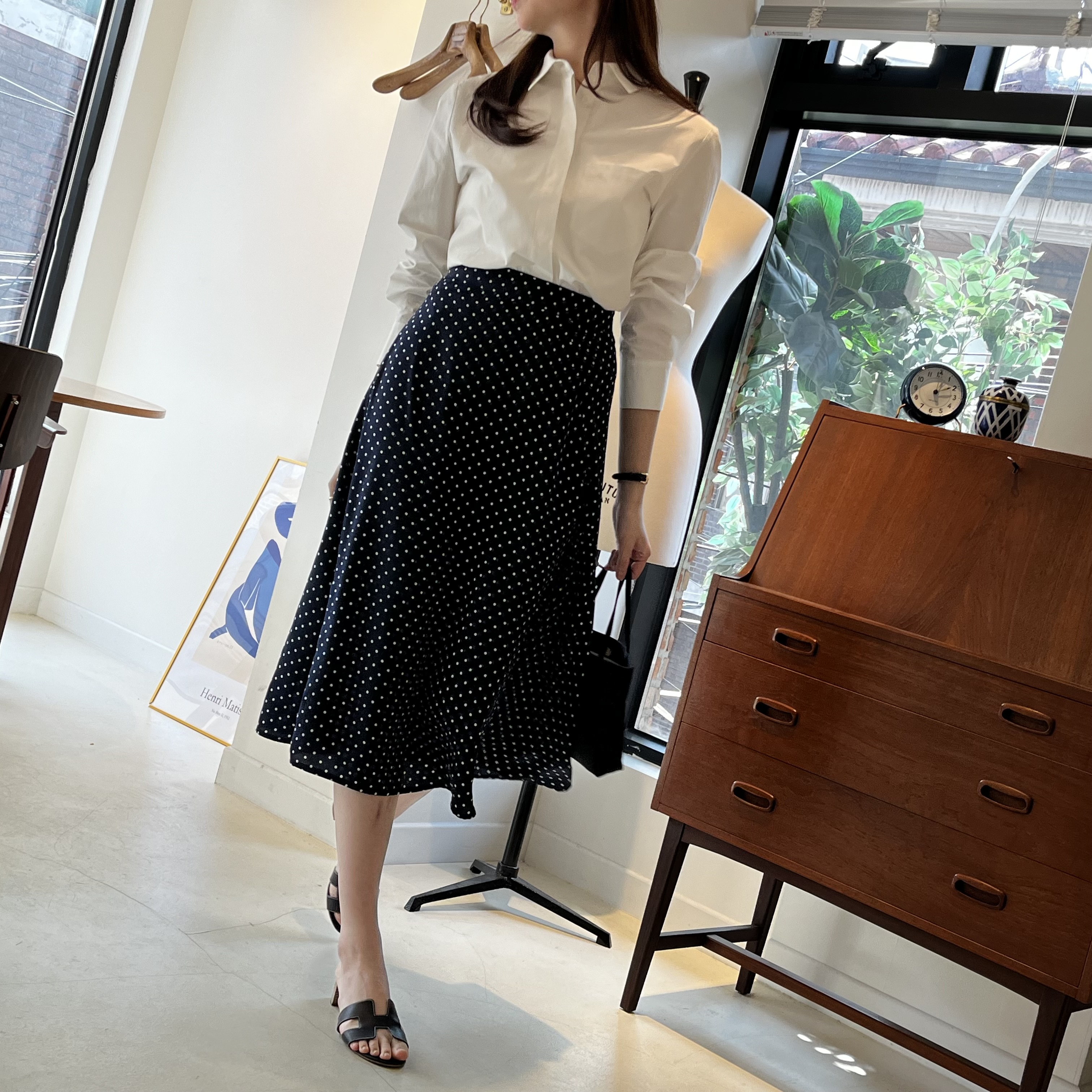 Dot Flare Skirt