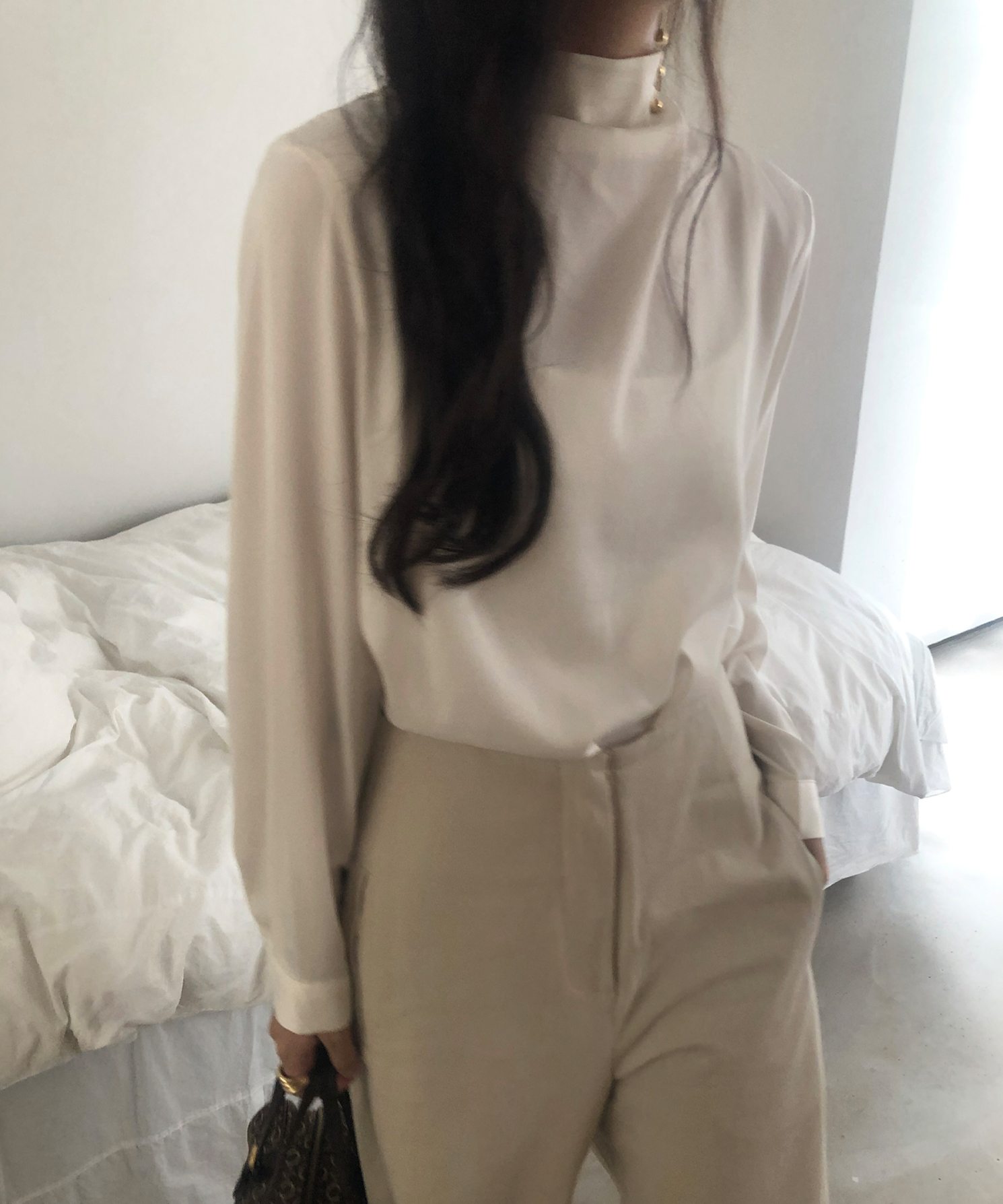 Half neck silky bl-2color