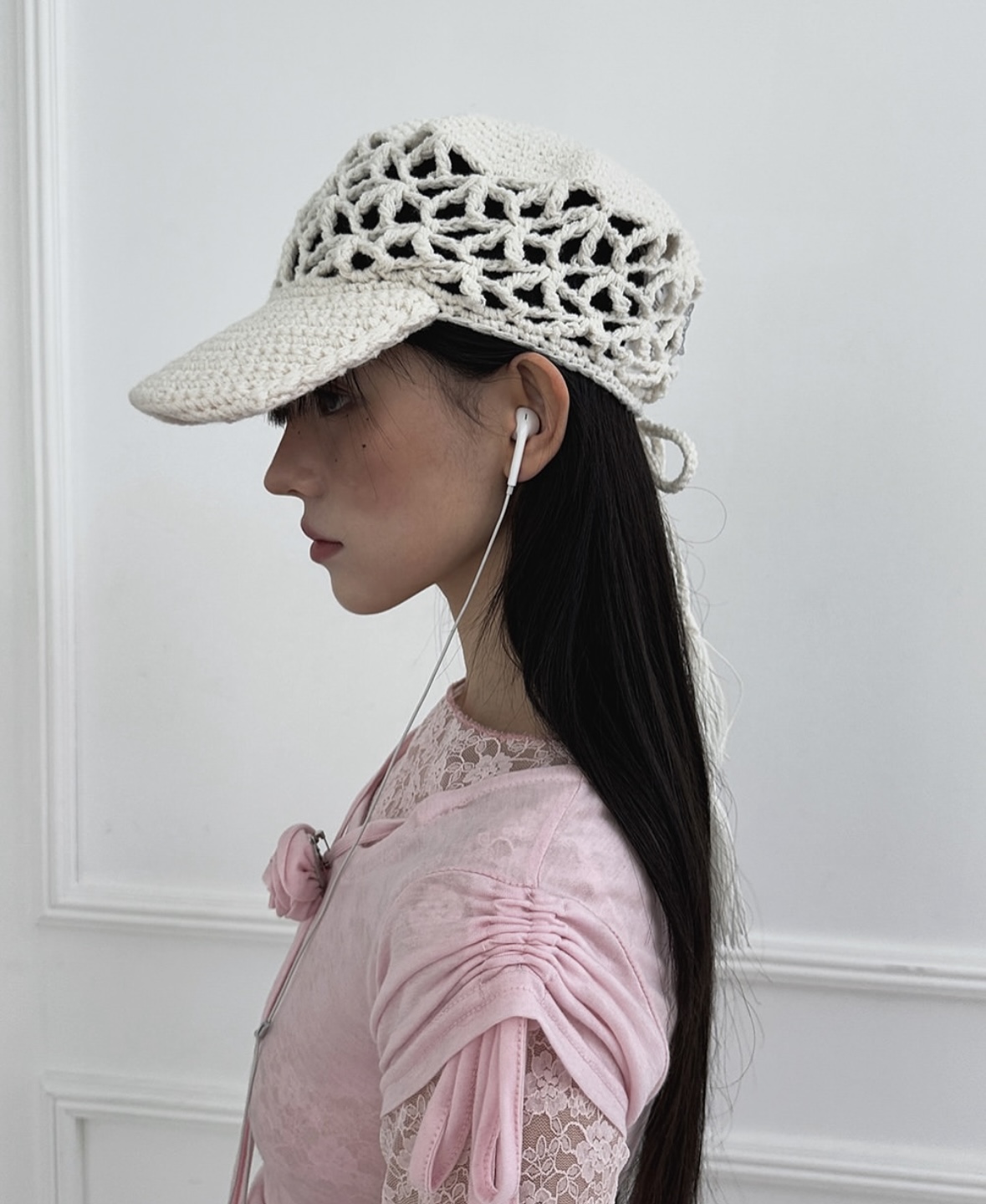 Crochet knit cap-4color