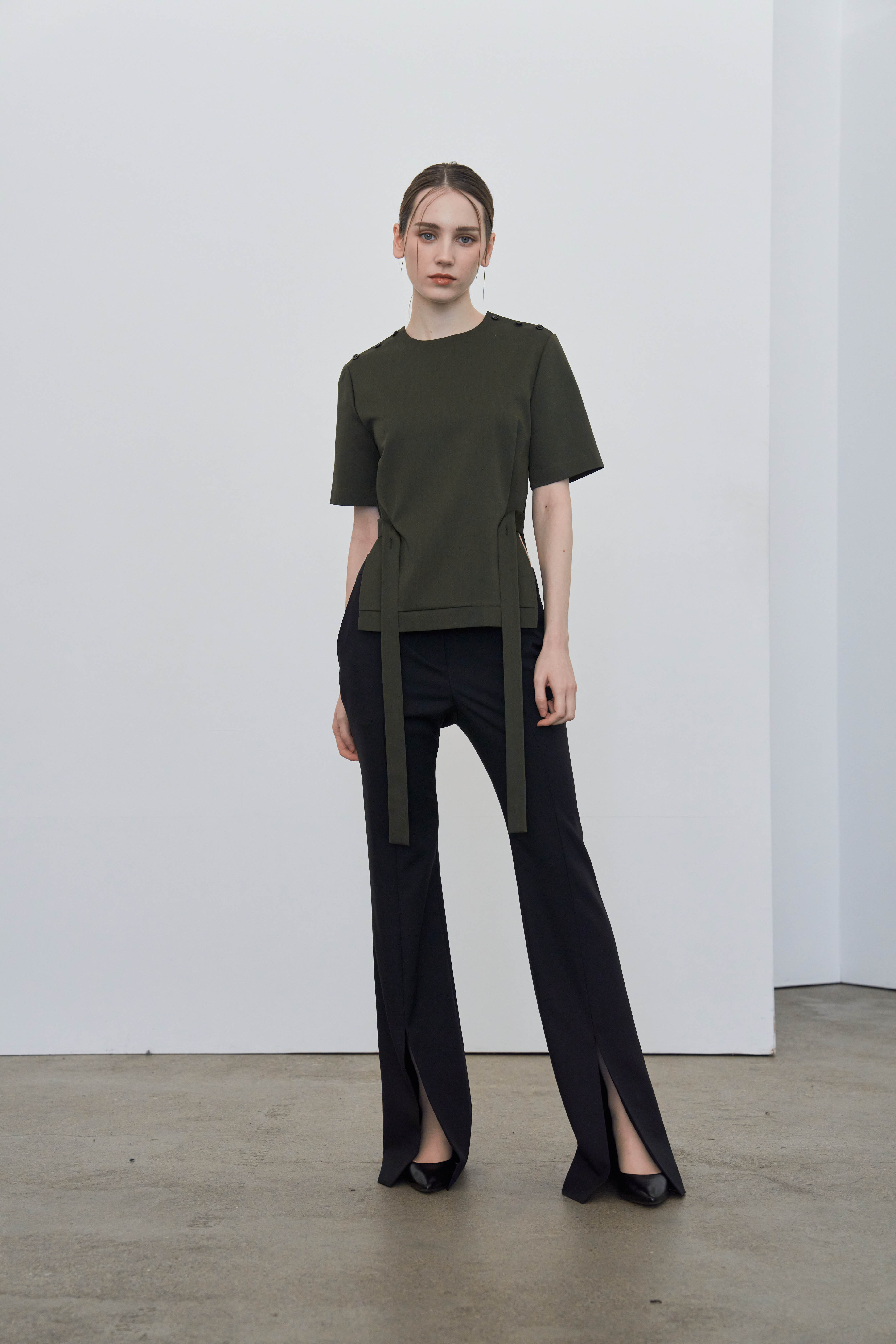 (REFURB SALE) Side cutted strings T-Khaki