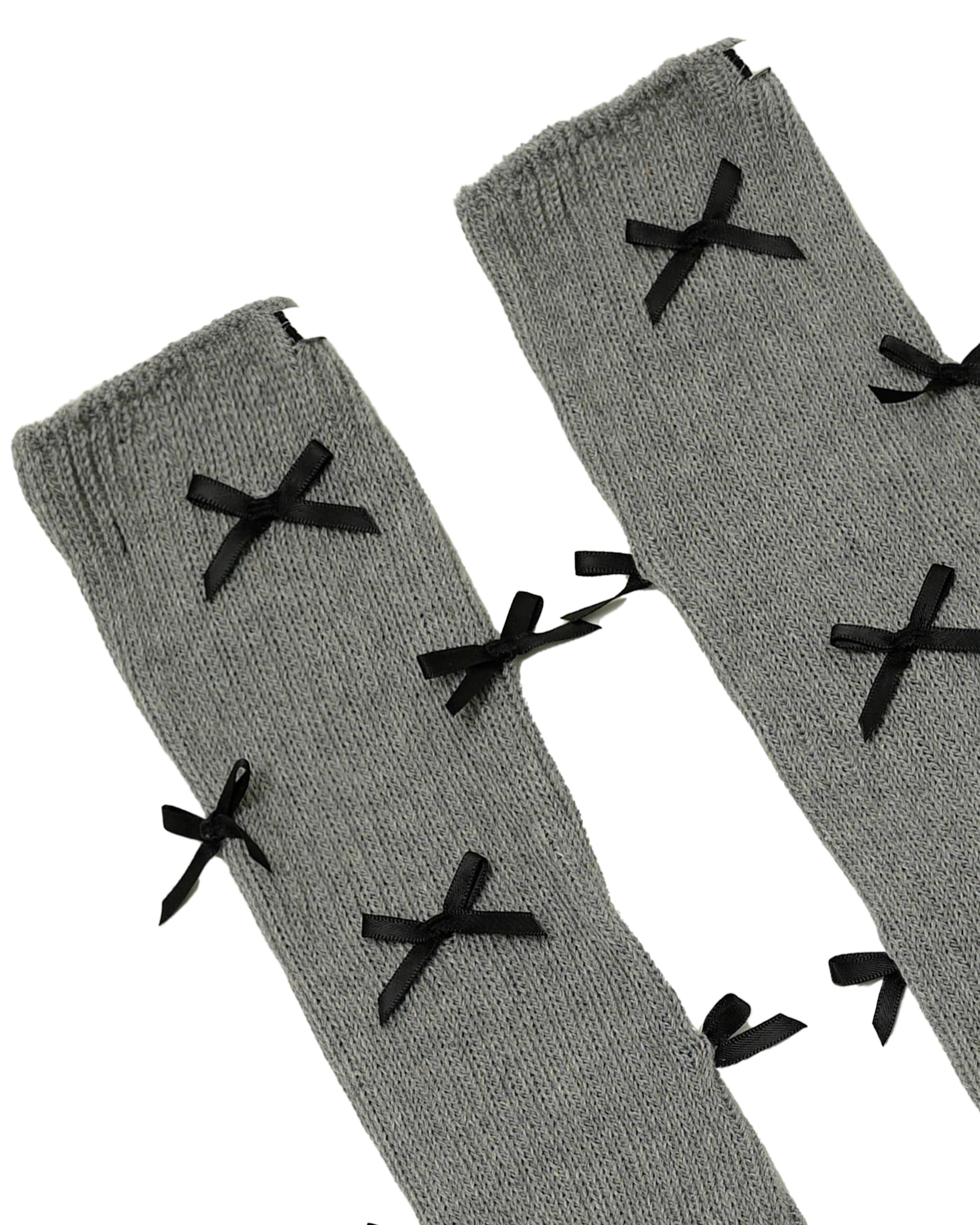[TUDE] LOGO RIBBON LONG SOCKS GREY - TUDE | 리켓