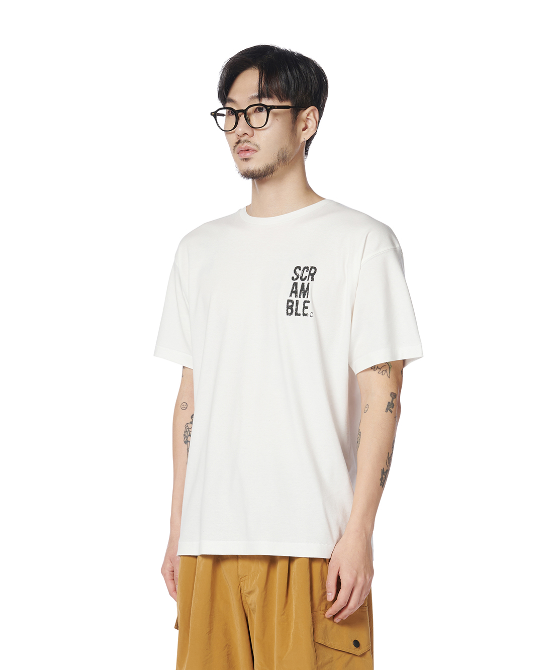 SCR Logo T shirt | white