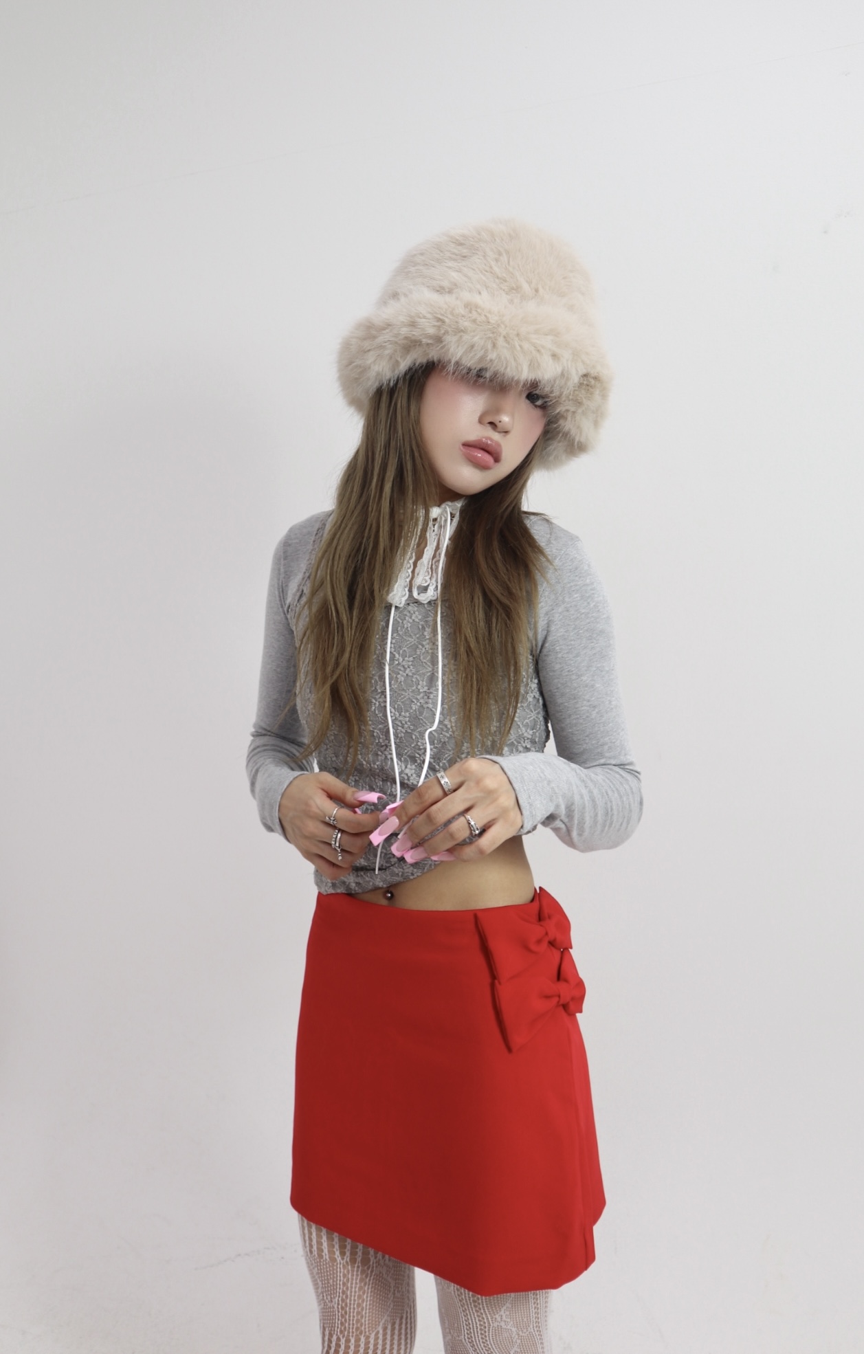 RED RIBBON MINI SKIRT