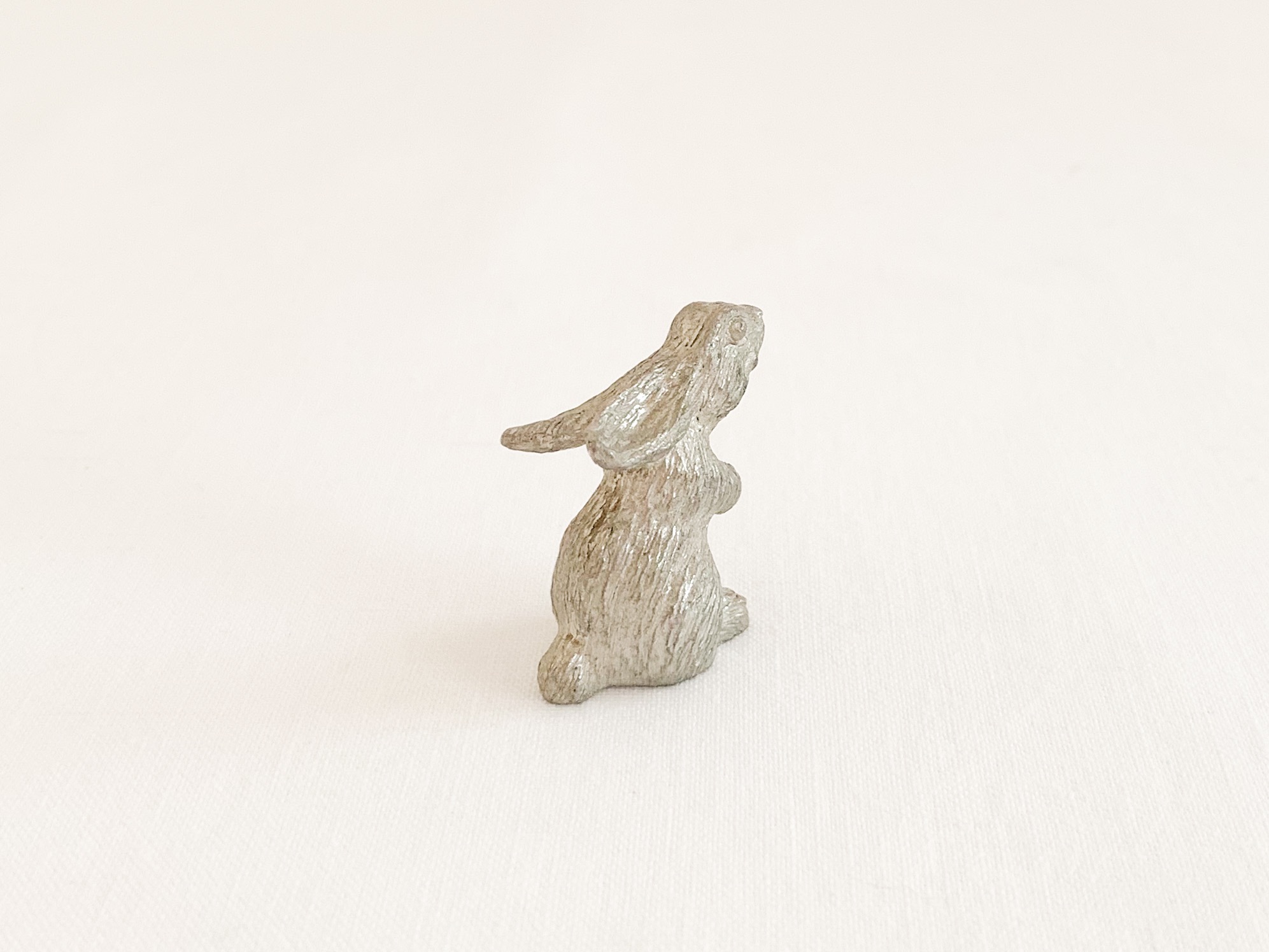 1950s silver rabbit ornament