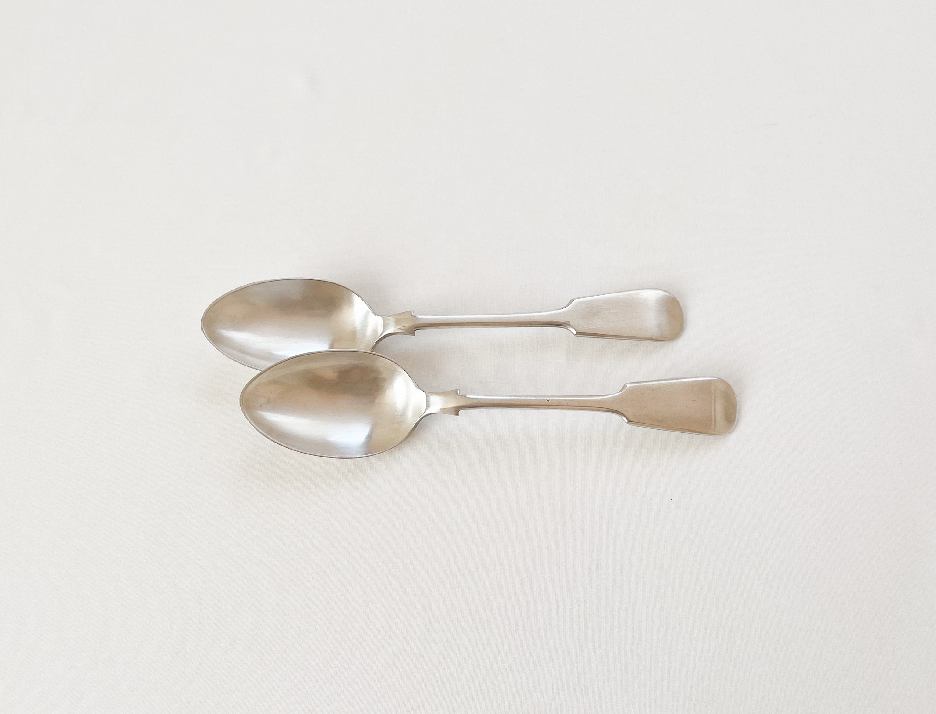 1930s silver plated french fiddle spoon