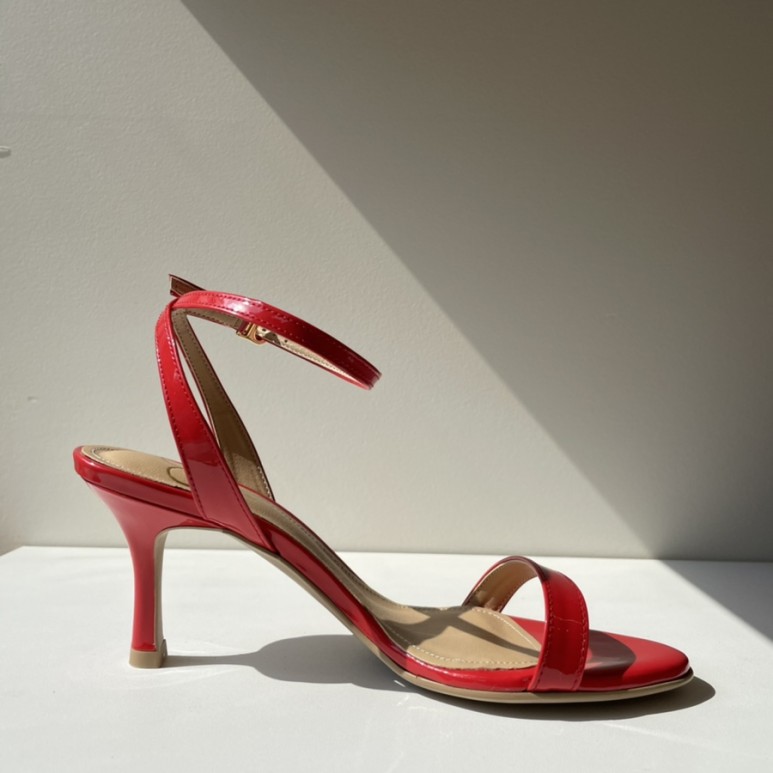 Summer Essential - Bright Red Strap Sandals - (5,6,7,8,9cm)