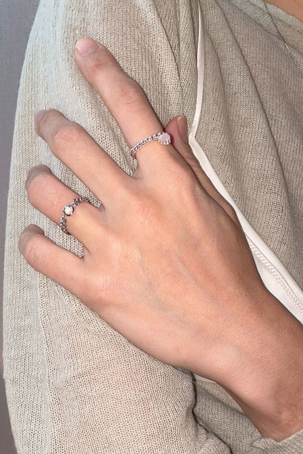 Babypink heart with 925 silver ball ring - 감도 깊은 취향 셀렉트샵 29CM