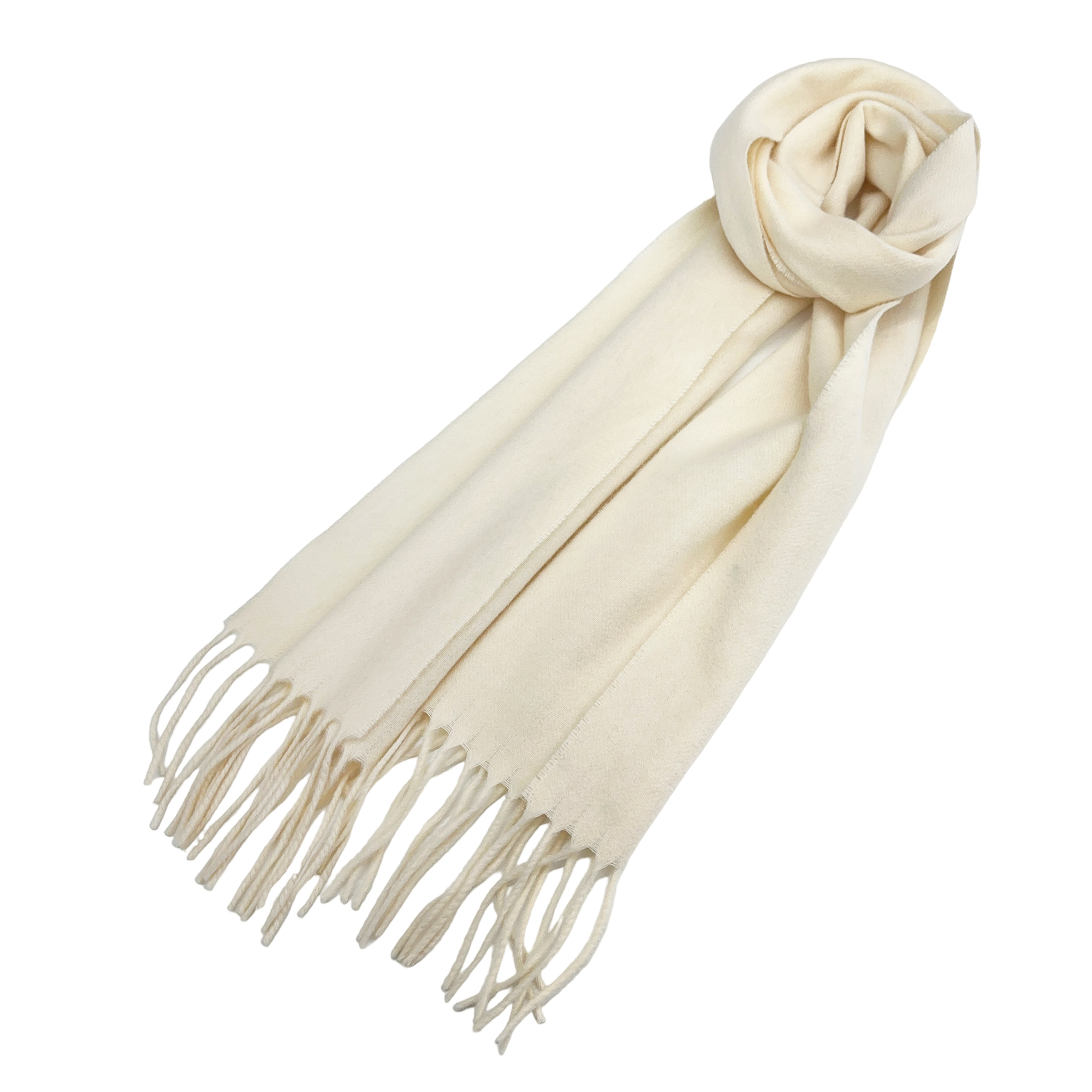 Ivory cashmere muffler