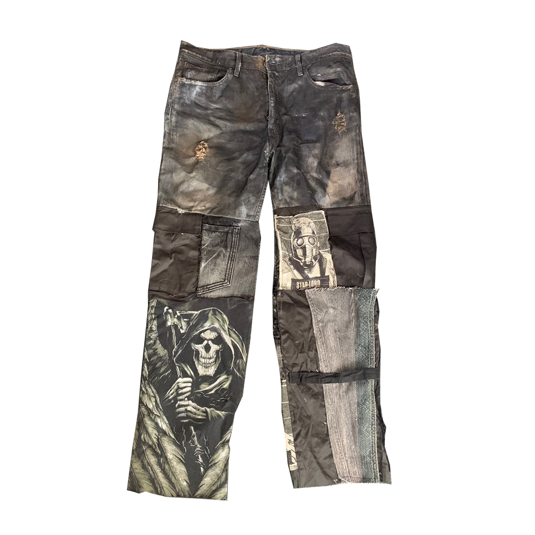 Funk punk patchwork jeans AP0012