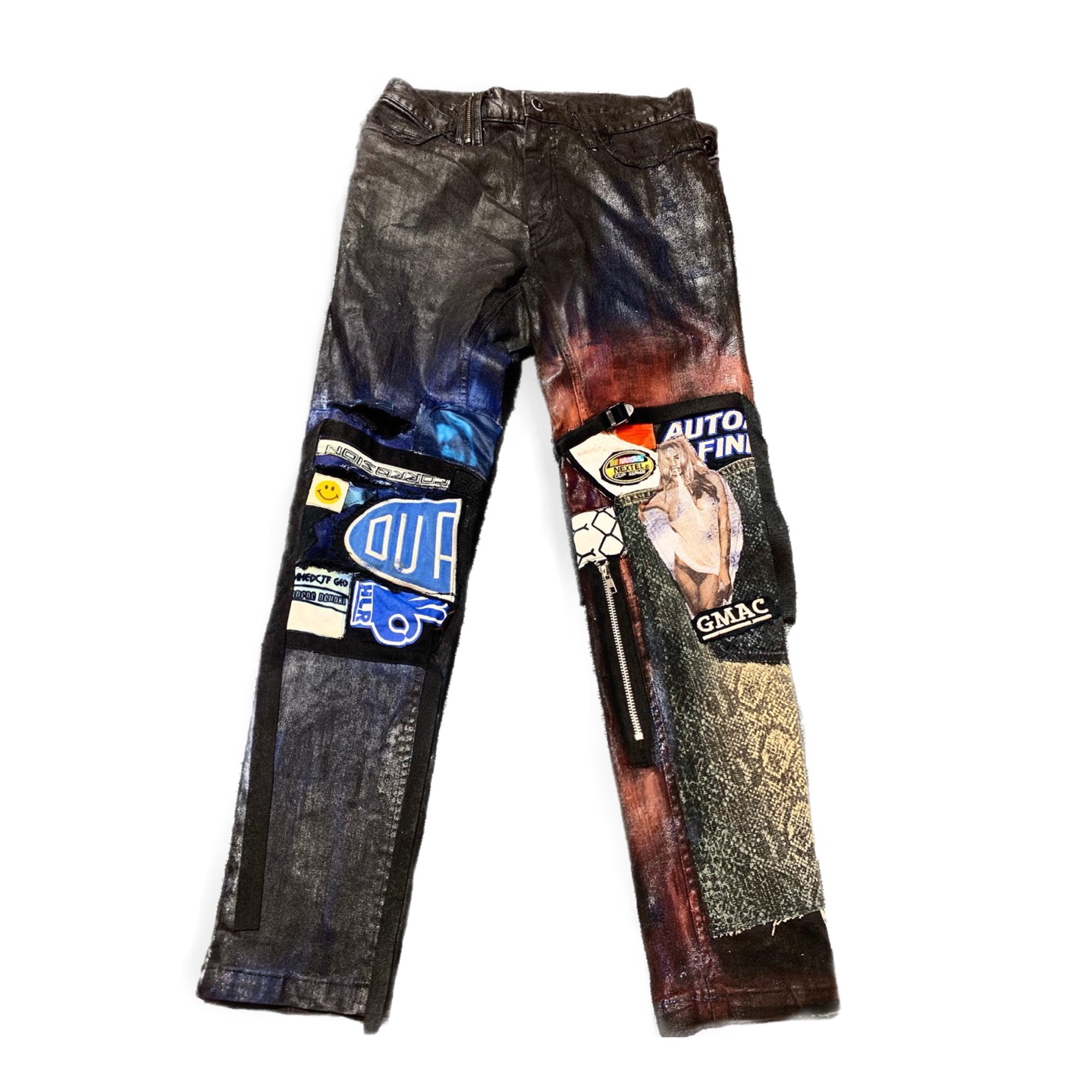 Racing custom patchwork jeans AP0033