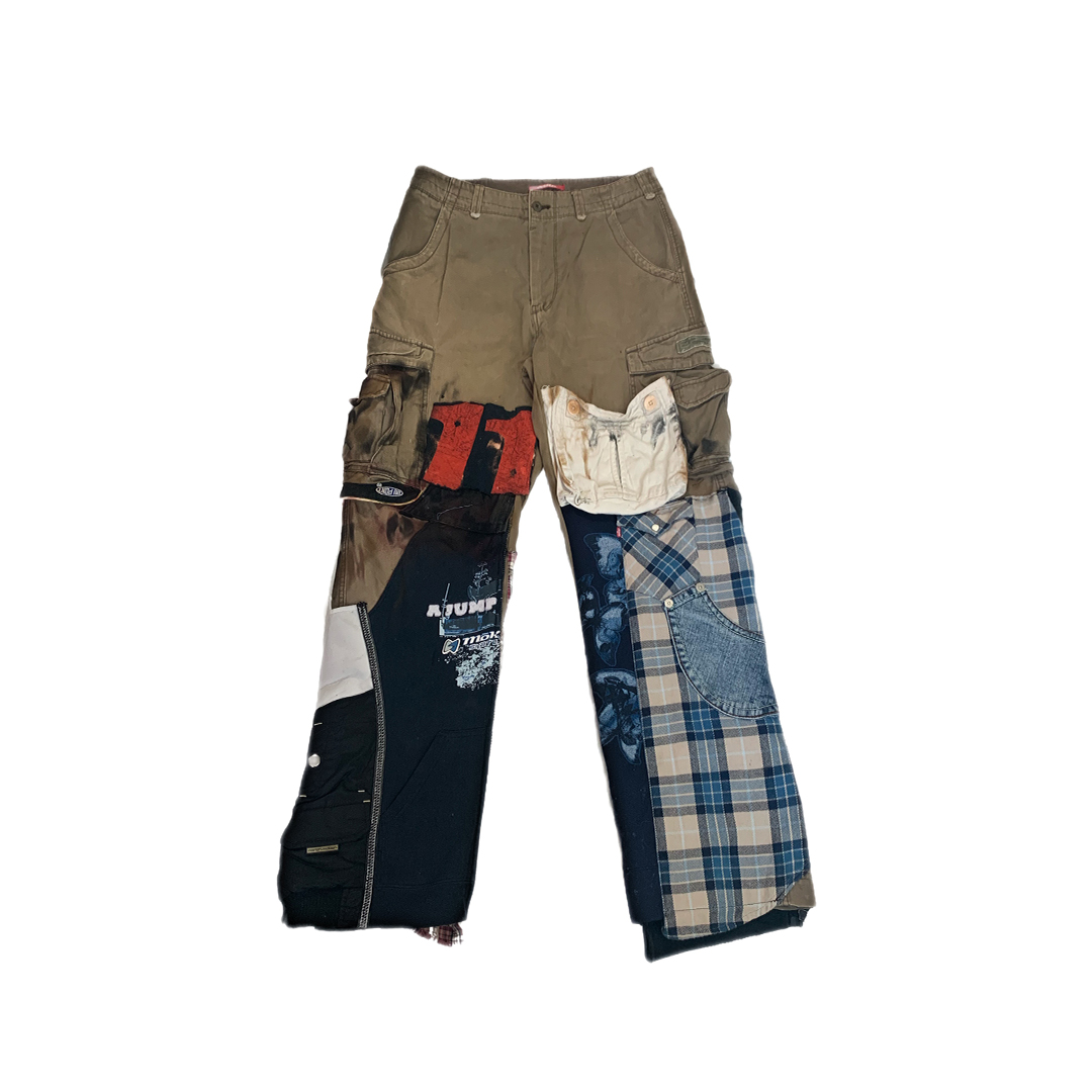 Funk punk patchwork cargo pants AP0023