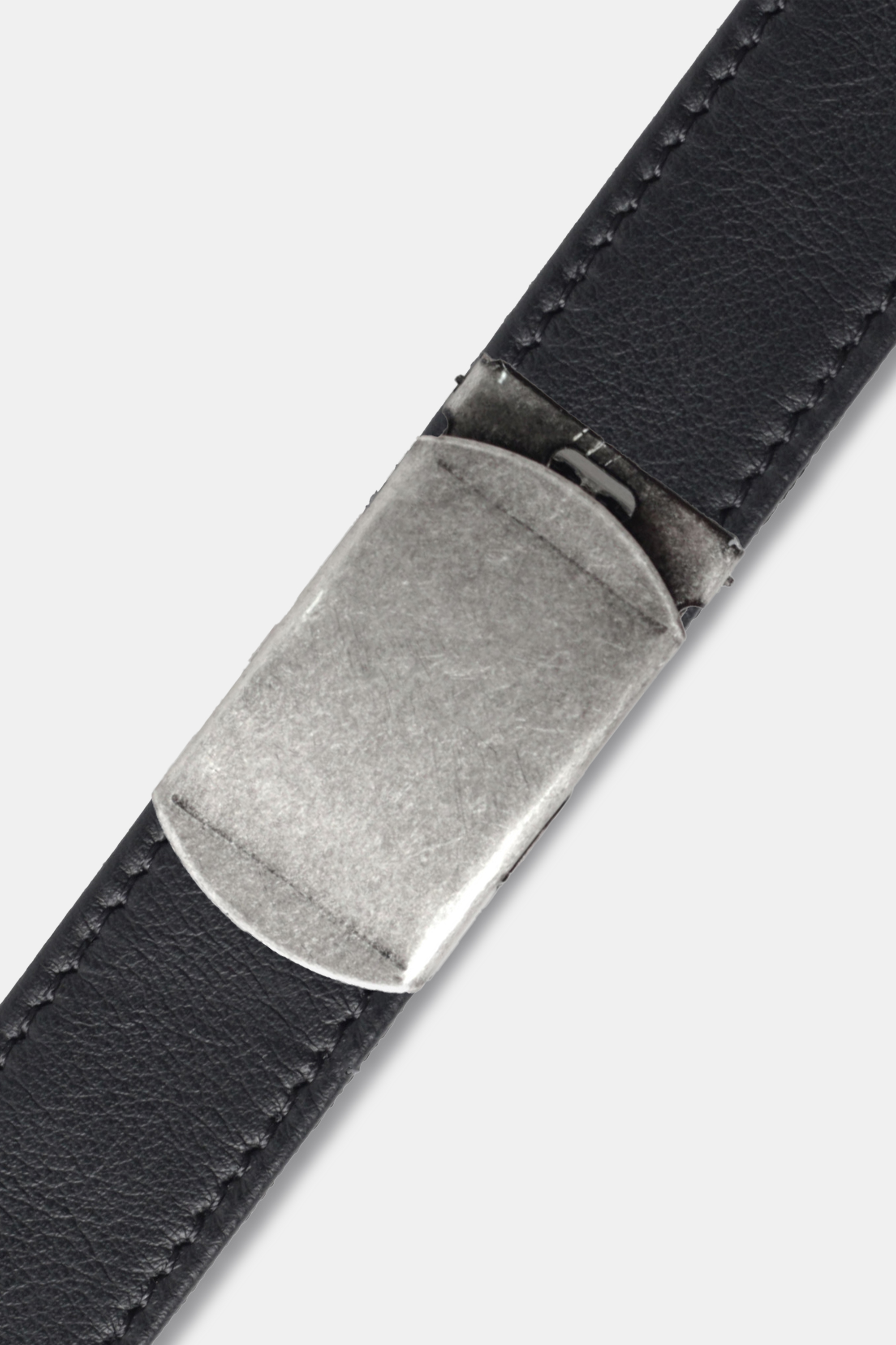 WEB BELT LEATHER BLACK